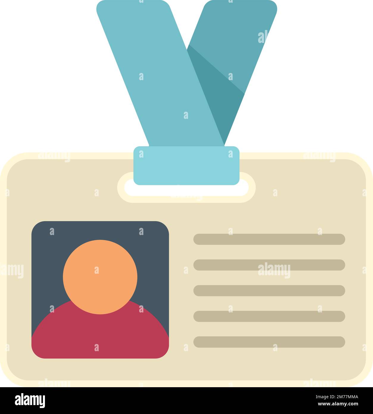 Expertise id card icon flat vector. Quality expert. Work guarantee ...