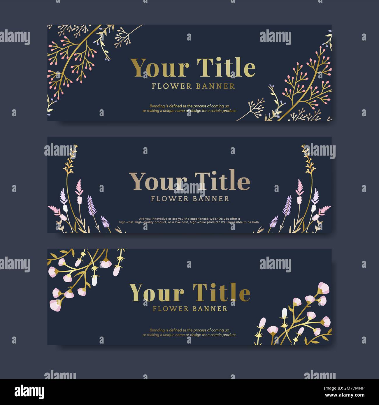 Set of flower banner vector Stock Vector Image & Art - Alamy