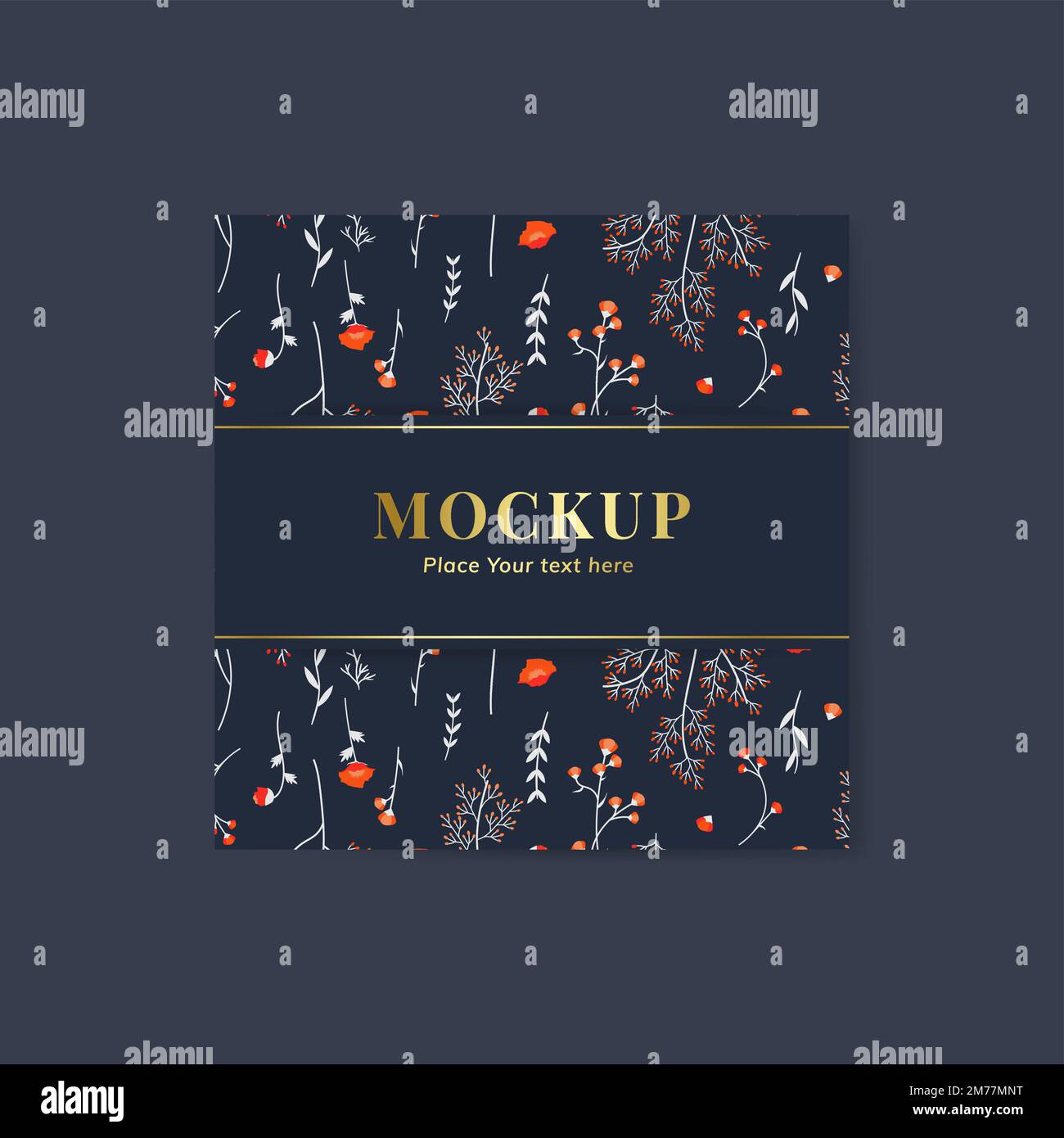 Floral invitation card design mockup Stock Vector Image & Art - Alamy