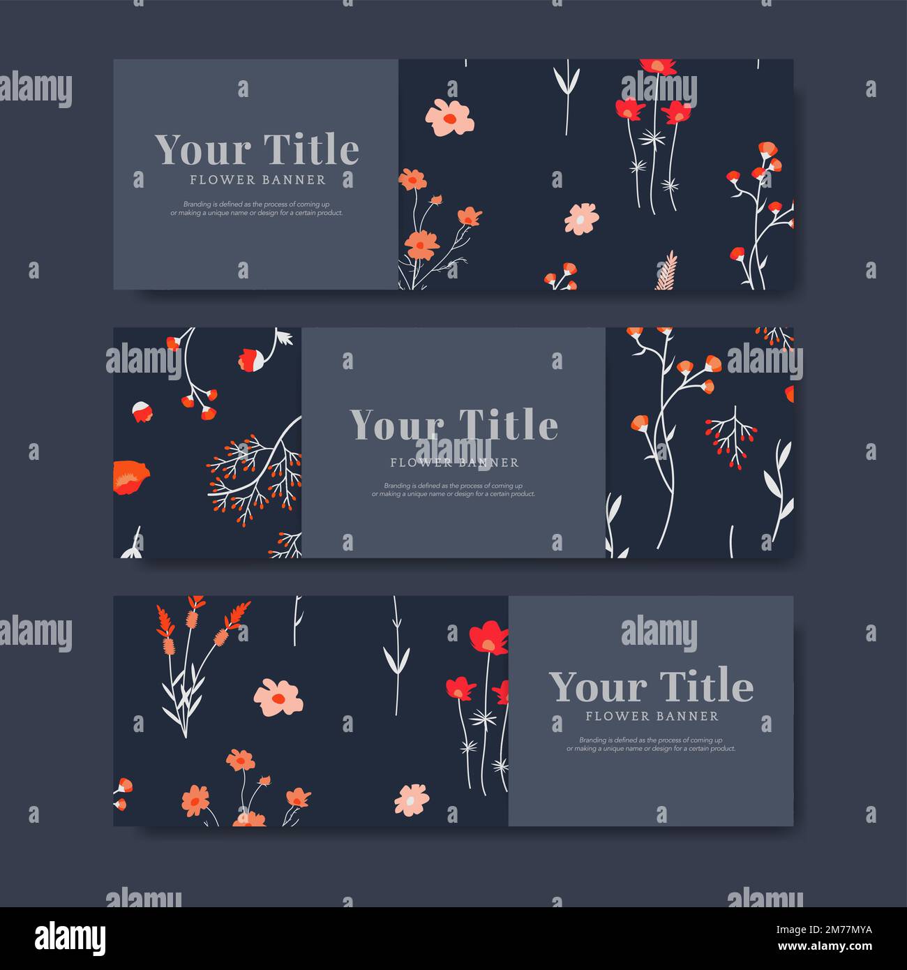 Set of flower banner vector Stock Vector Image & Art - Alamy