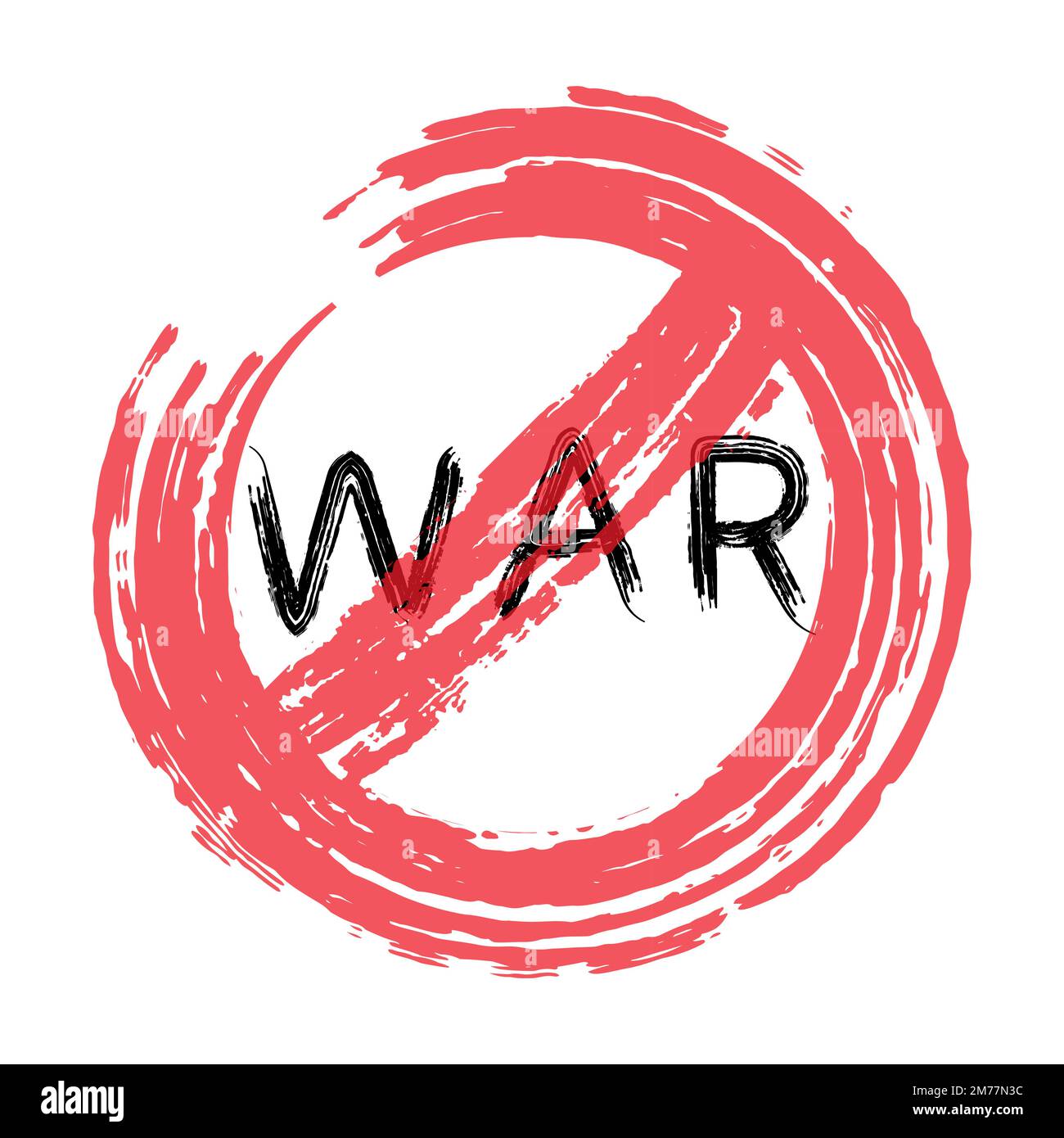 Stop war red black brush symbol, vector Stock Vector Image & Art - Alamy