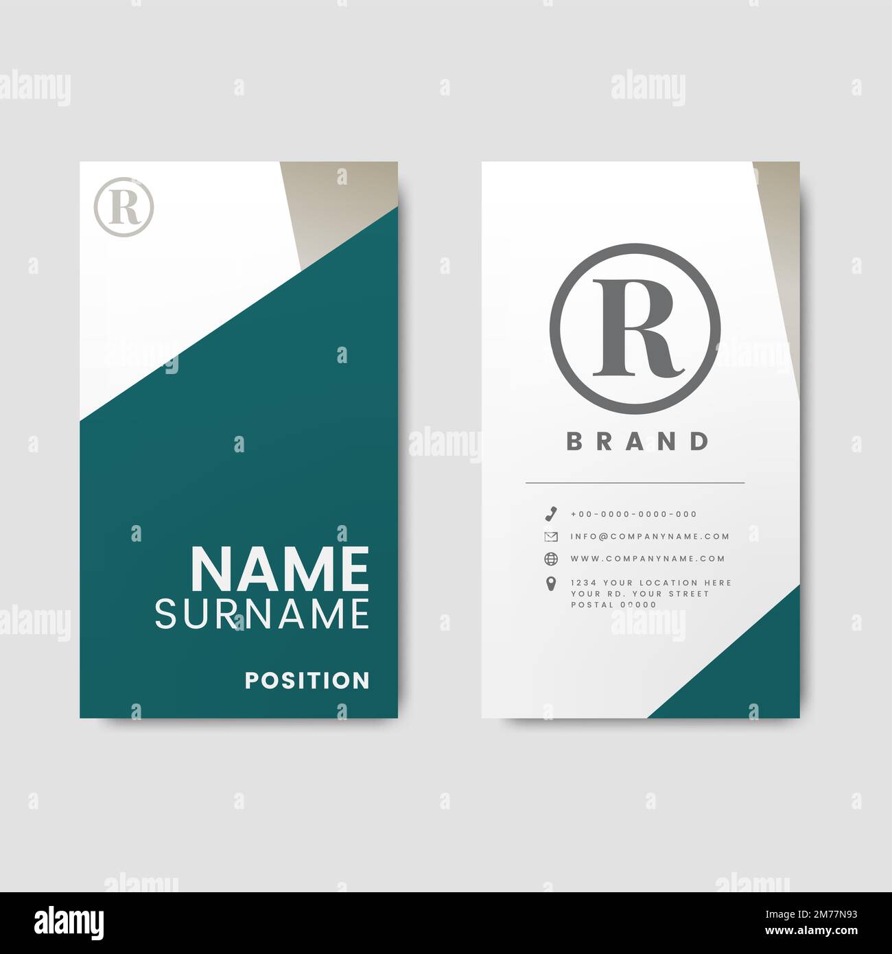 Minimal modern business card design featuring geometric elements Stock ...