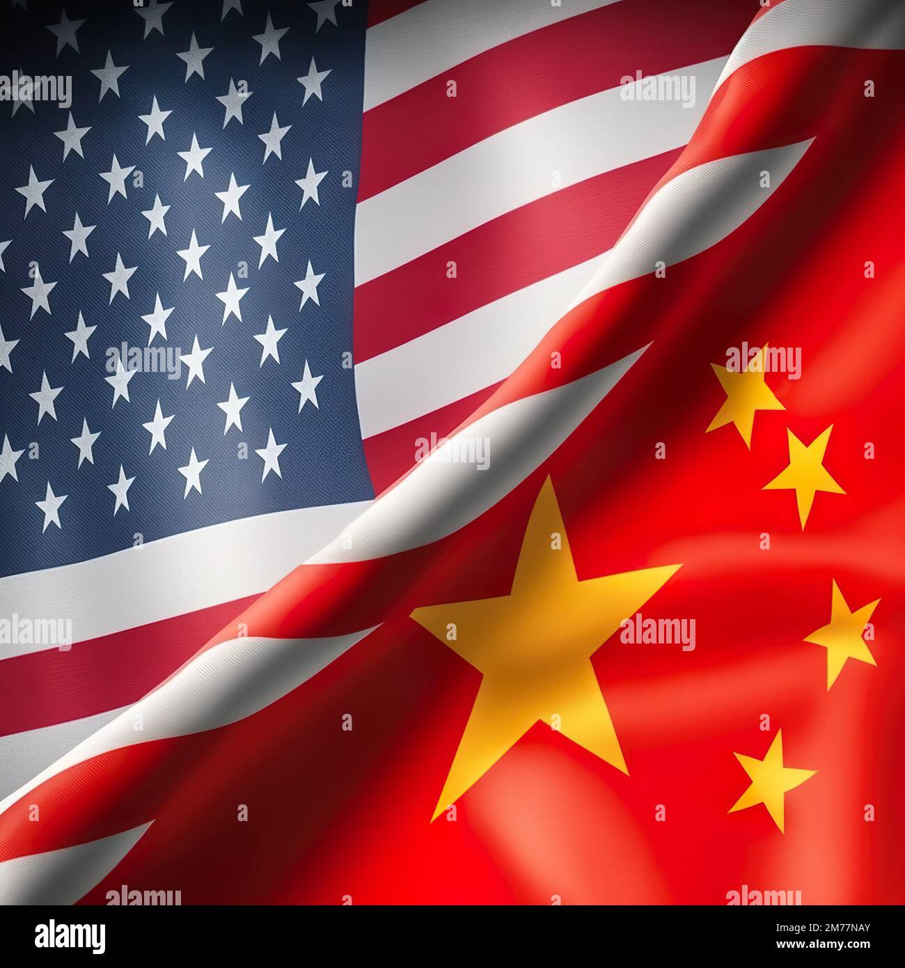 China vs flag usa hi-res stock photography and images - Alamy