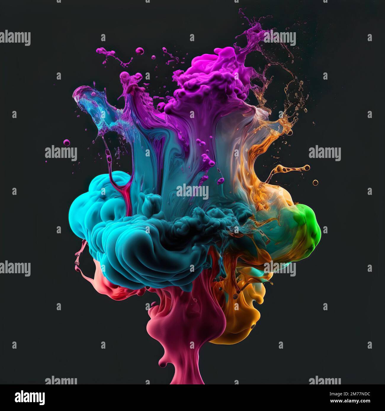 Blue red ink mixing in hi-res stock photography and images - Alamy