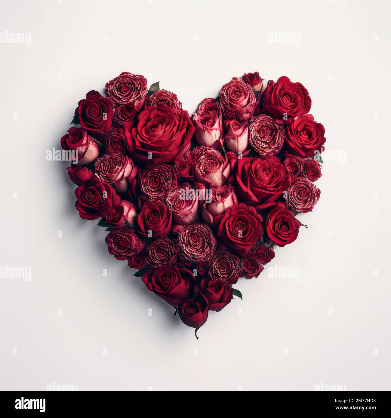 Heart made from red roses hi-res stock photography and images - Alamy
