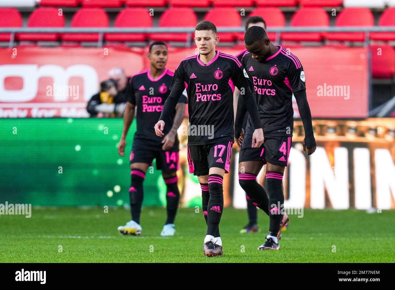 Utrecht - Sebastian Szymanski of Feyenoord reacts to the 1-0 during the match between FC Utrecht ...