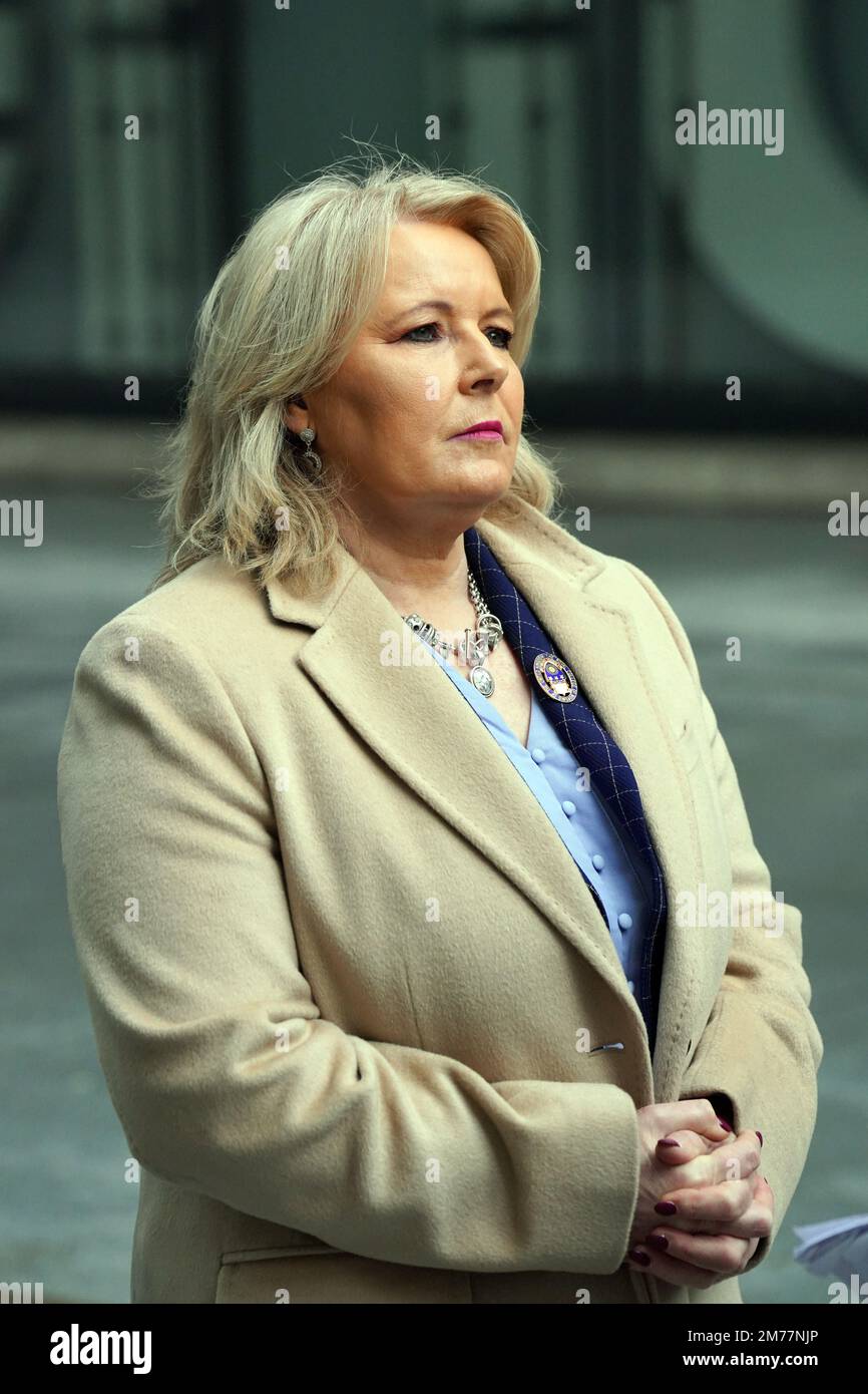 Royal College of Nursing (RCN) general secretary Pat Cullen speaks to ...