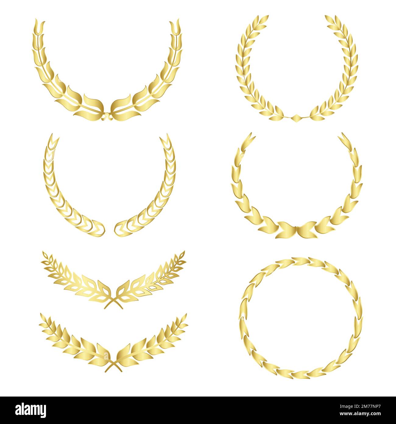Set of laurel wreath illustration vectors Stock Vector Image & Art - Alamy