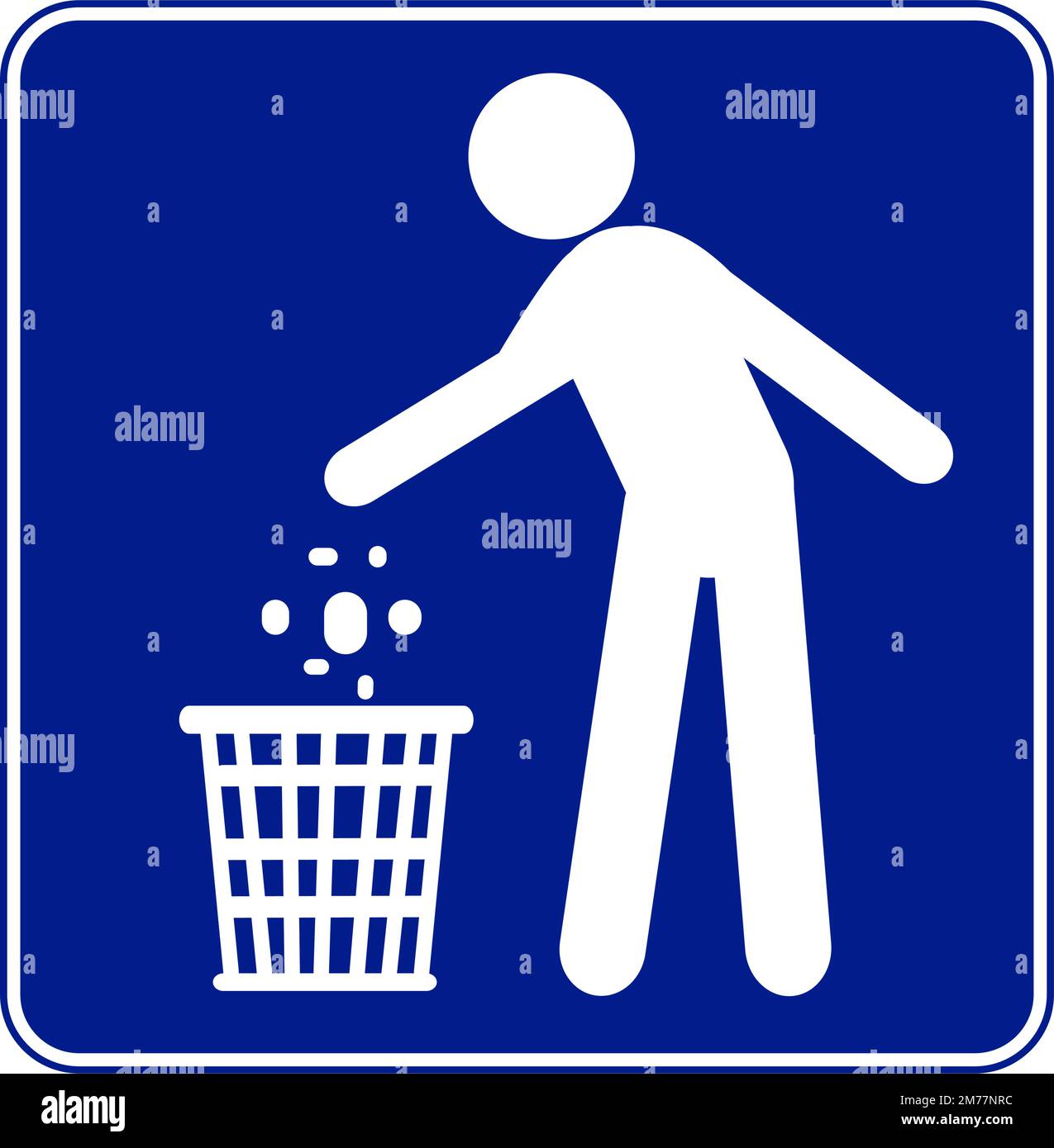 symbol do not litter blue sign vector illustration Stock Vector Image ...