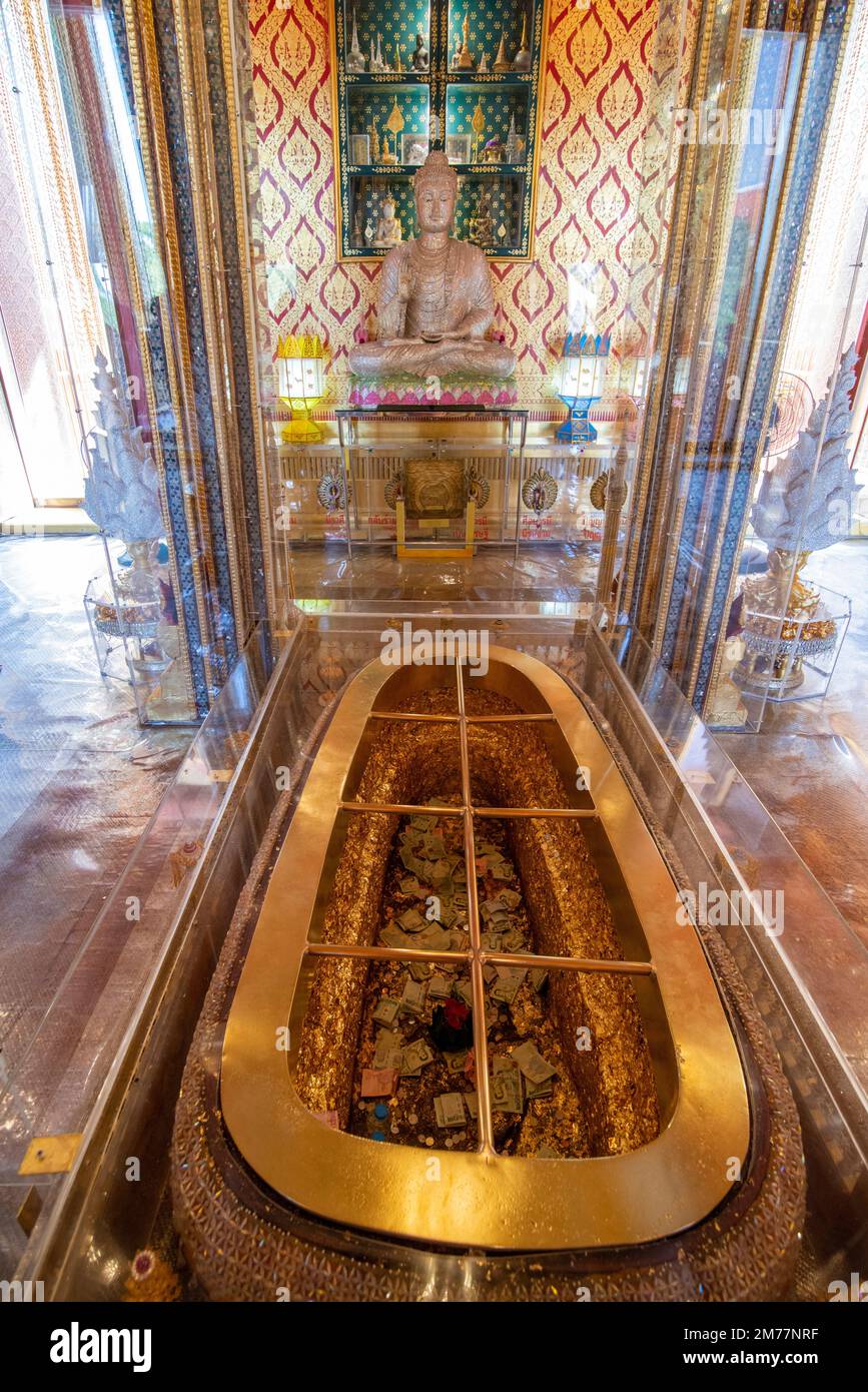 the Buddha footprint at the Wat Phra Phutthabat in the Town of Phra Phutthabat in the Province ...