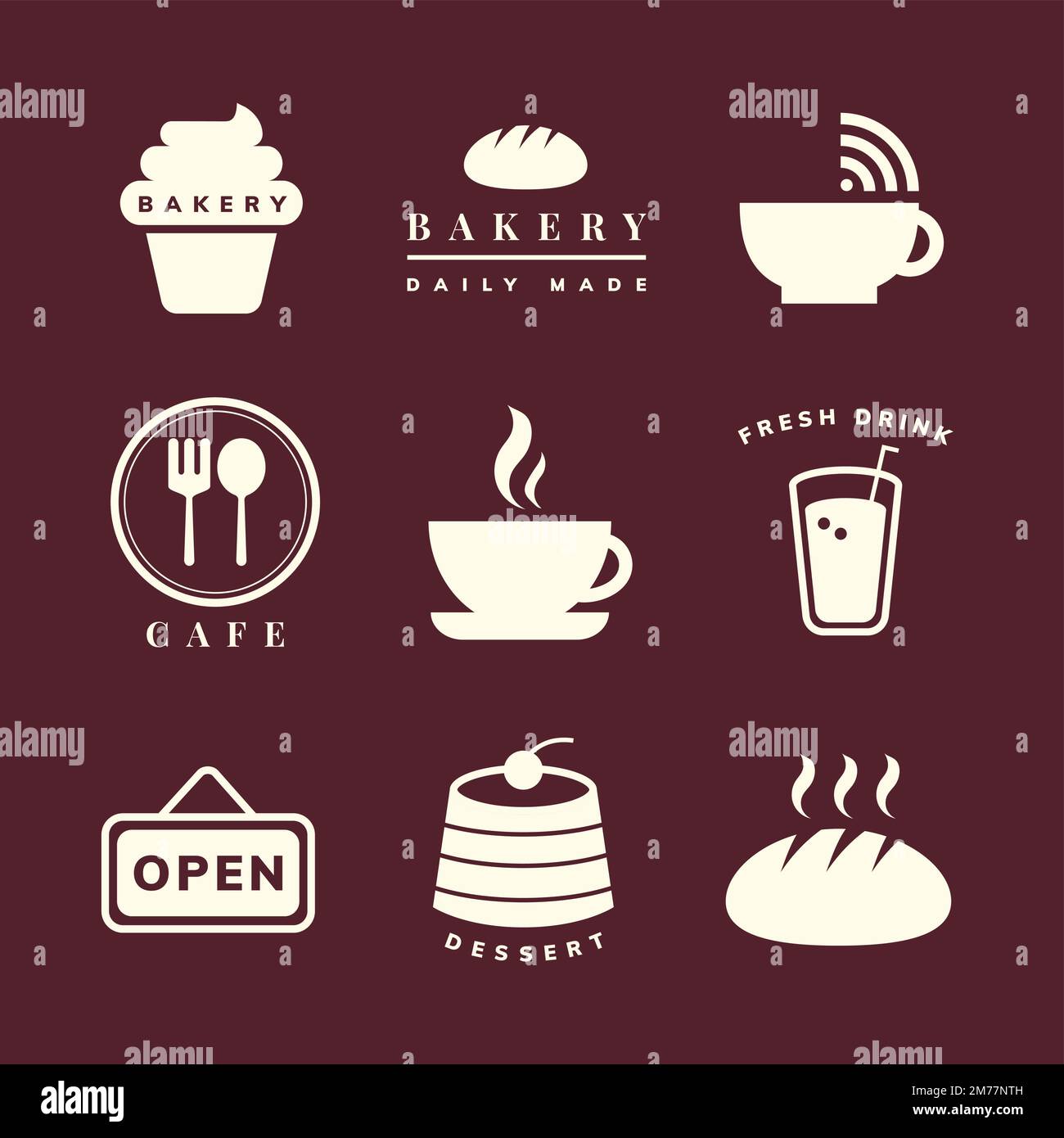 Coffee shop icon vector set Stock Vector Image & Art - Alamy