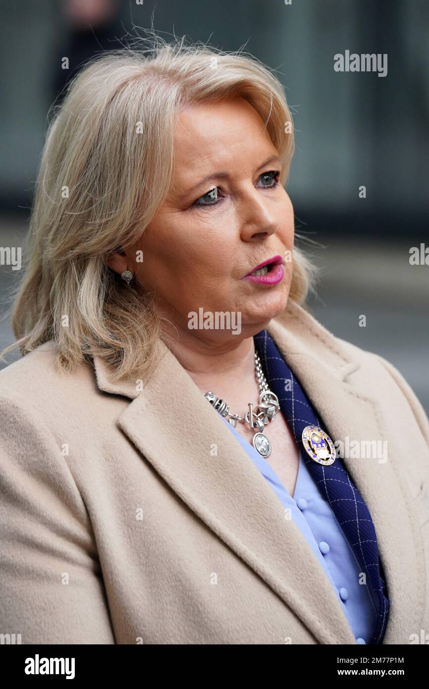 Royal College of Nursing (RCN) general secretary Pat Cullen speaks to ...