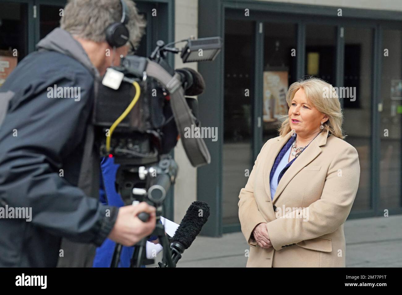 Royal College of Nursing (RCN) general secretary Pat Cullen speaks to ...