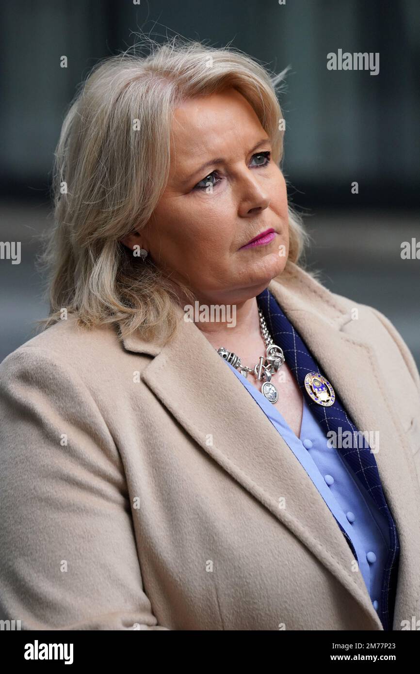 Royal College of Nursing (RCN) general secretary Pat Cullen speaks to ...