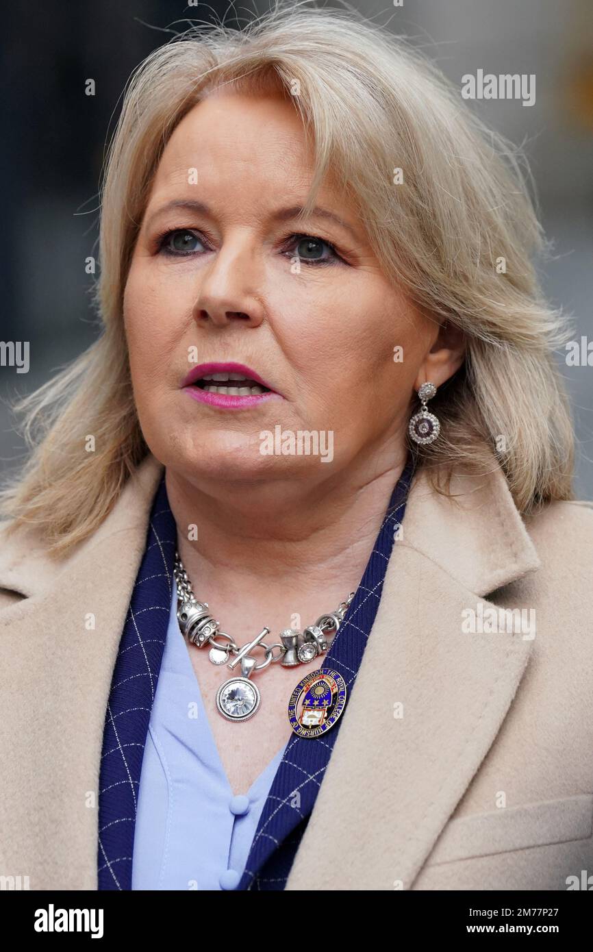 Royal College of Nursing (RCN) general secretary Pat Cullen speaks to ...