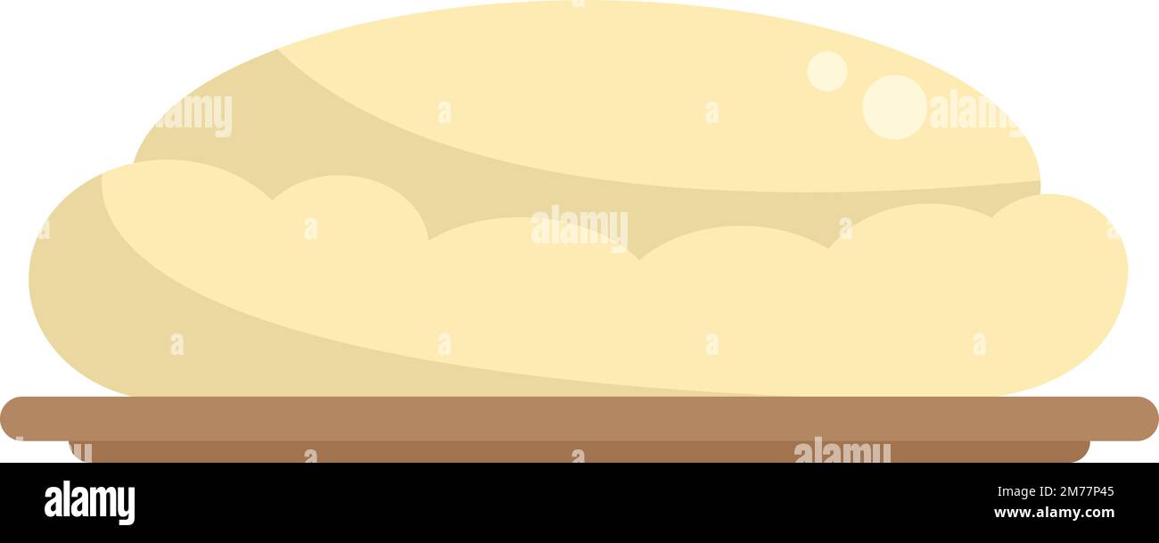 Baking dough icon flat vector. Pizza flour. Pastry ball isolated Stock ...