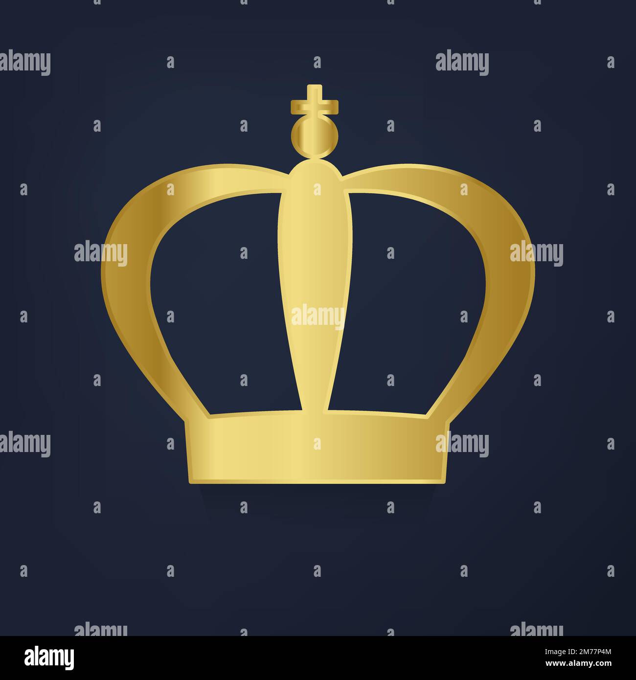 Gold crown on blue Stock Vector Images - Alamy