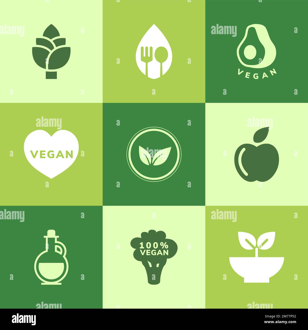 Collection of vegan icon vectors Stock Vector Image & Art - Alamy