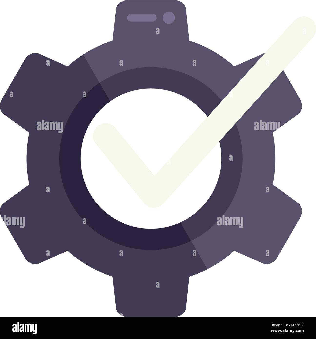 Gear connect icon flat vector. Work trust. Ability inspection isolated ...