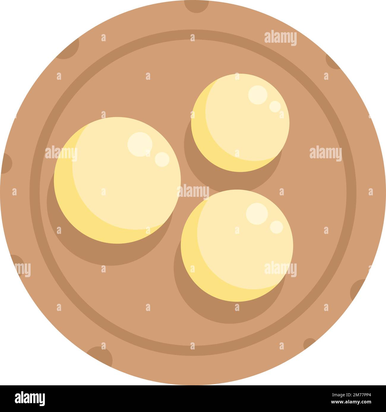 Pizza dough icon flat vector. Flour bread. Pastry baking isolated Stock ...