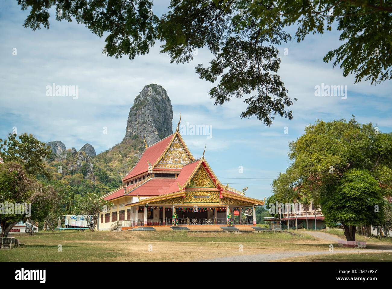 the Wat Nong Tham near the Khao Chin Lae Mountains near the City of ...