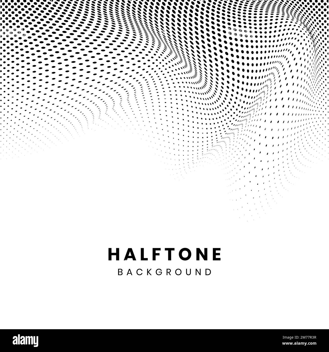Black wavy halftone on white background vector Stock Vector Image & Art ...