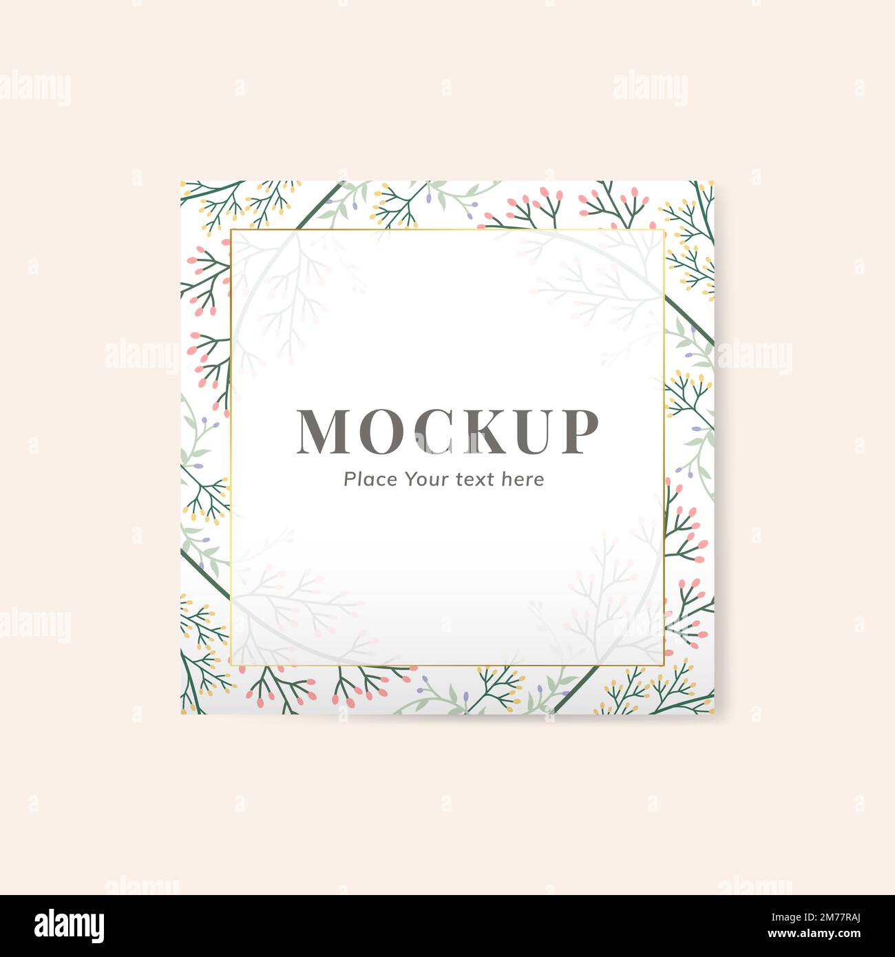 Floral invitation card design mockup Stock Vector Image & Art - Alamy