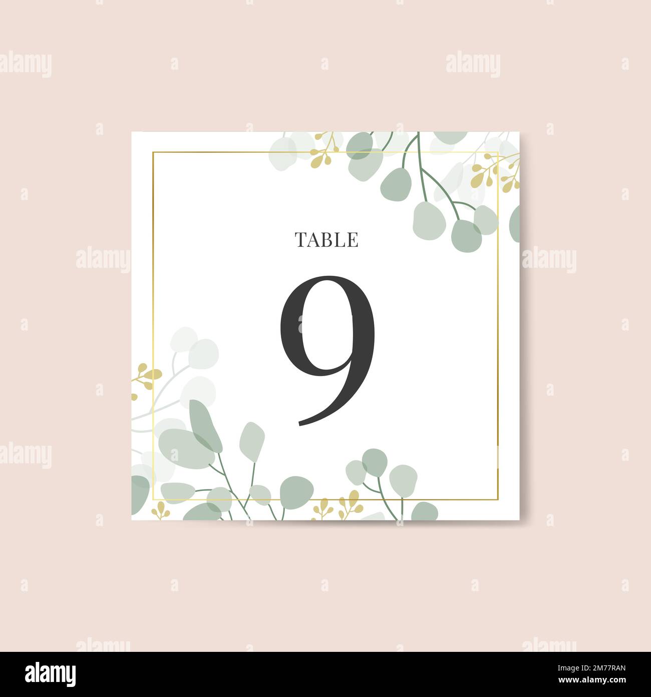 Table number 9 card vector Stock Vector Image & Art - Alamy
