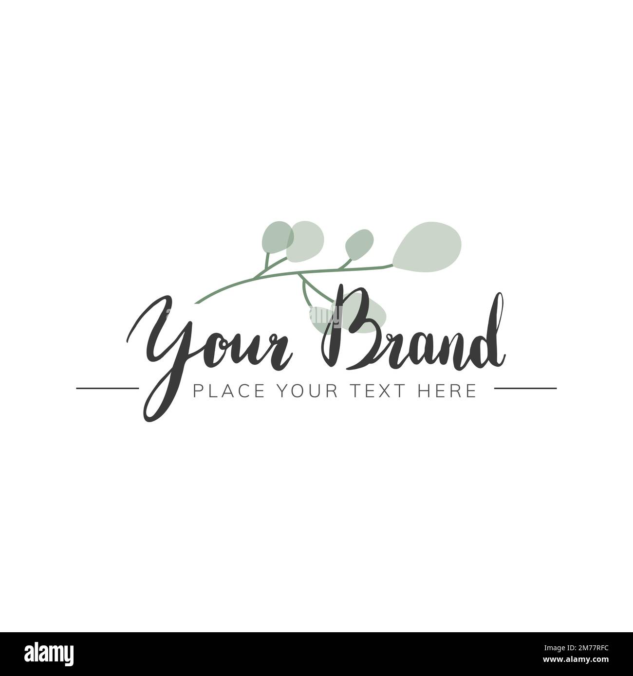 Foliage your brand logo vector Stock Vector Image & Art - Alamy