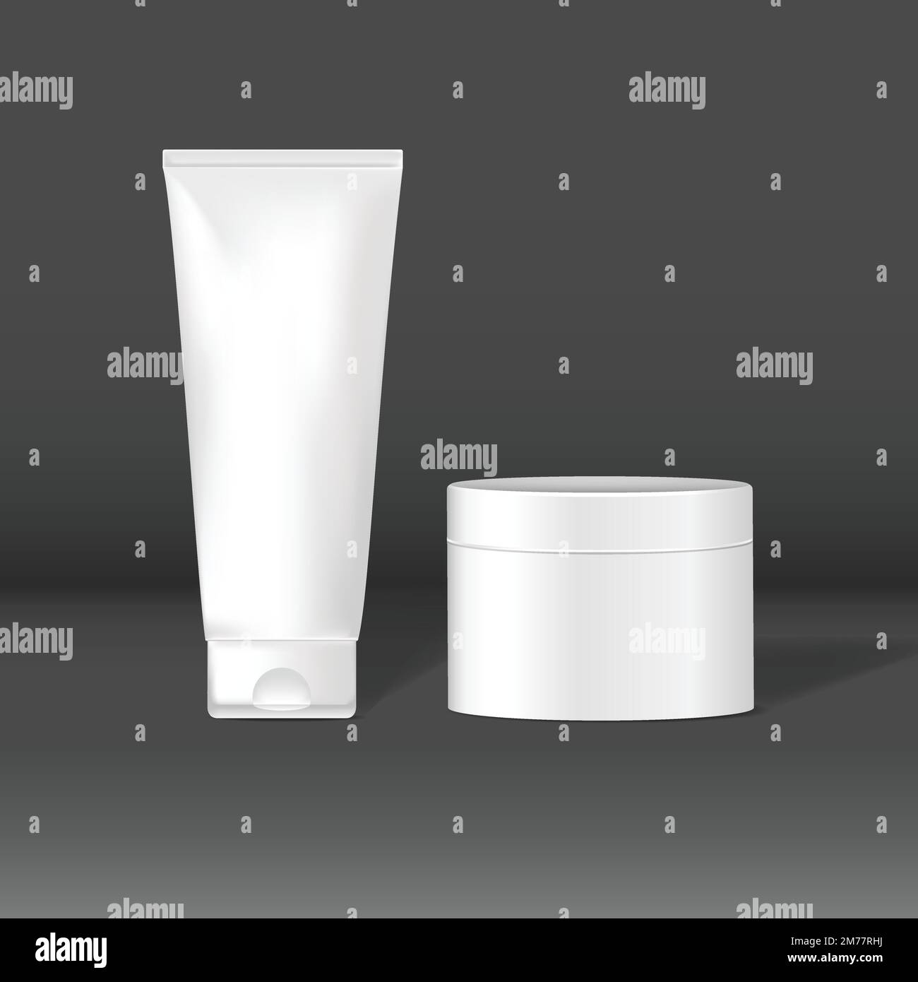 Set of white package mockups for skin care vector Stock Vector Image ...