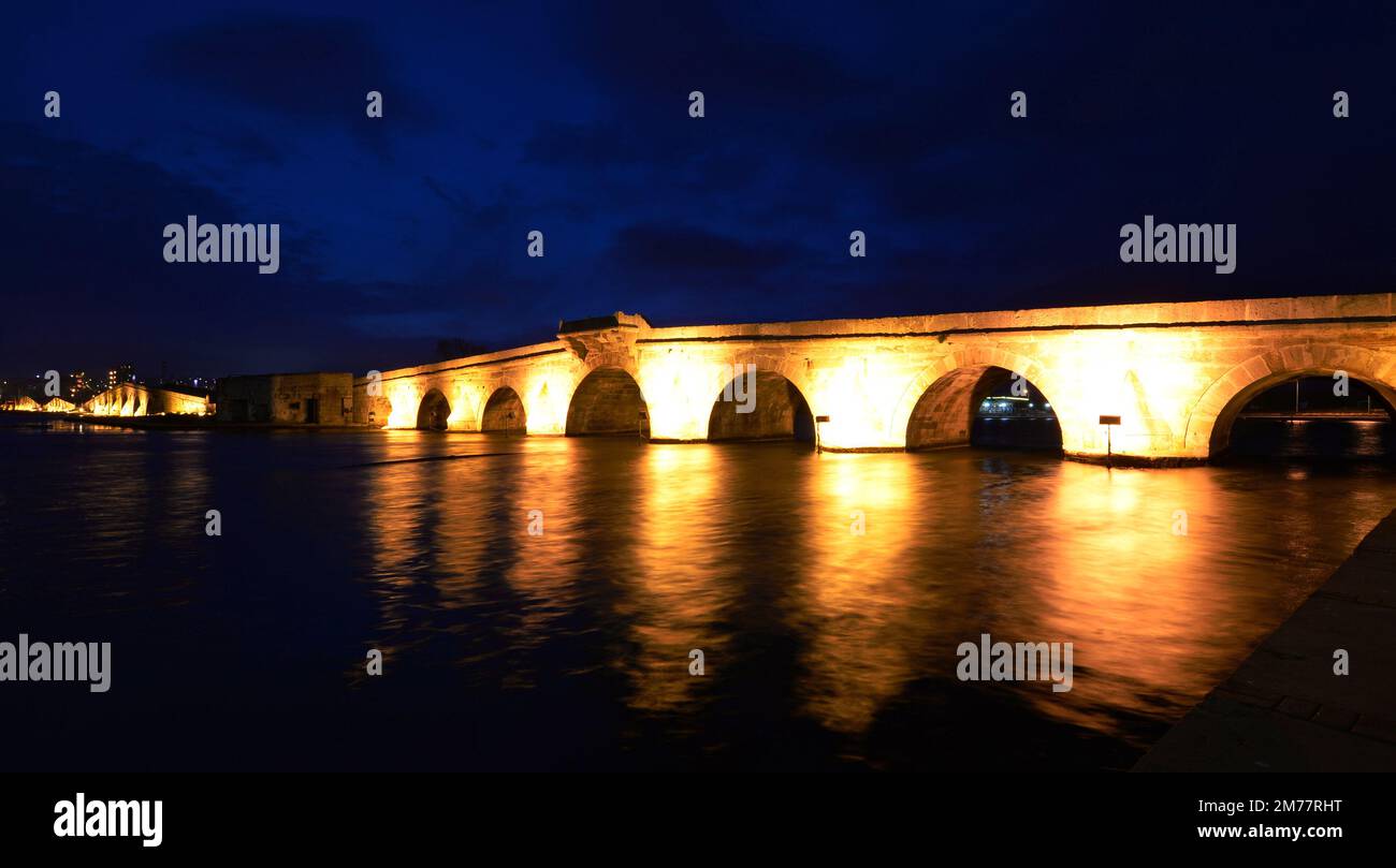 Kanuni Sultan Suleyman Bridge, located in Buyukcekmece, Turkey, was ...
