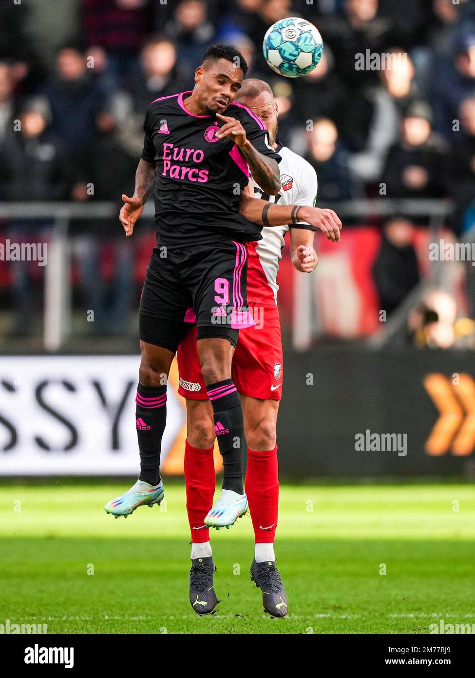Utrecht - Danilo Pereira da Silva of Feyenoord, Mike van der Hoorn of FC Utrecht during the ...