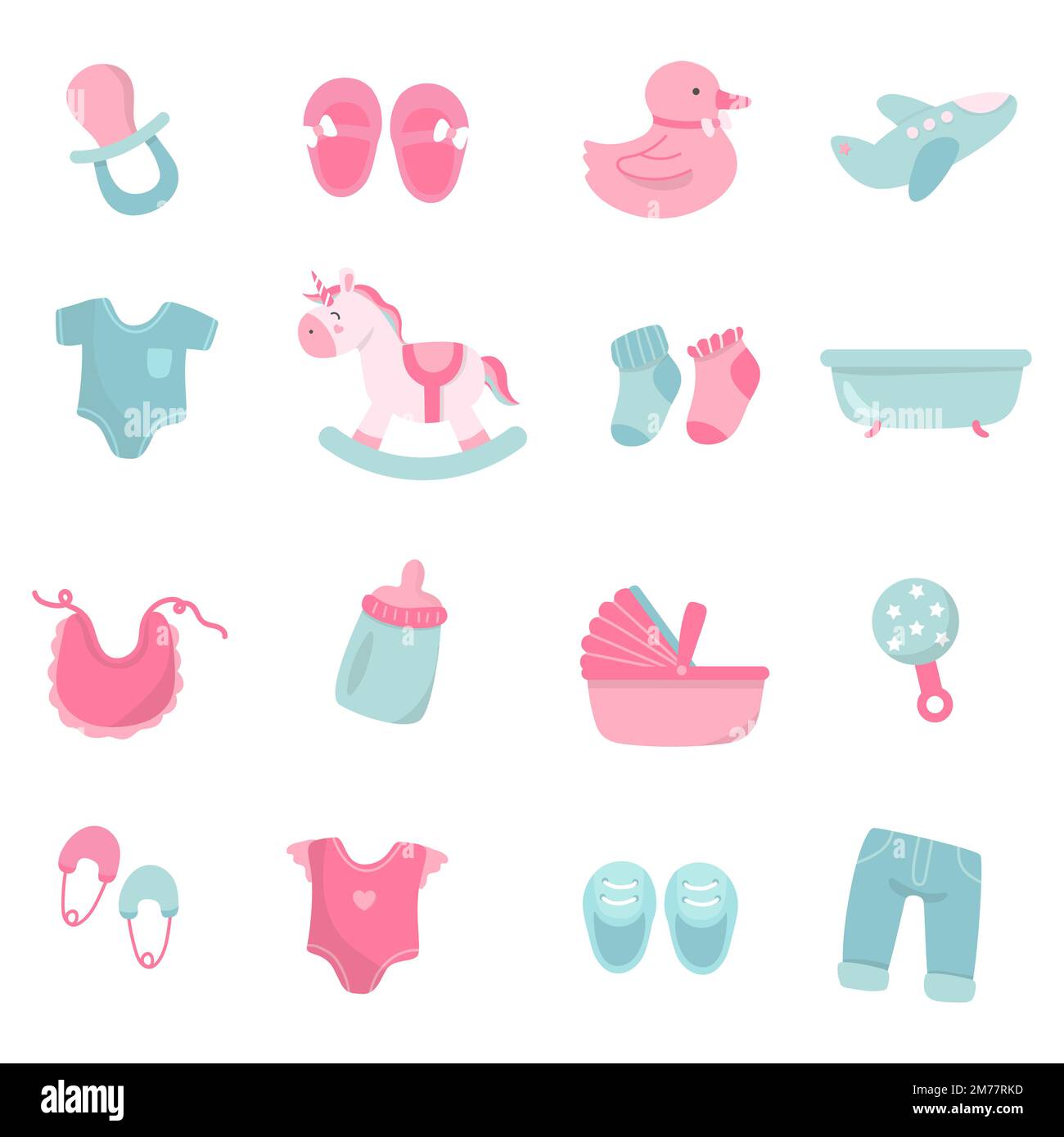 Set of cute baby shower vectors Stock Vector Image & Art - Alamy