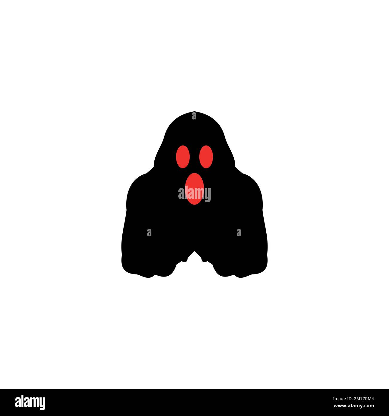 Ghost icon. Simple style Halloween holiday poster background symbol ...