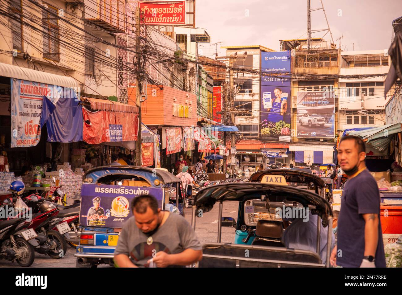 a Market street in the City of Si Racha in the Province of Chonburi in ...