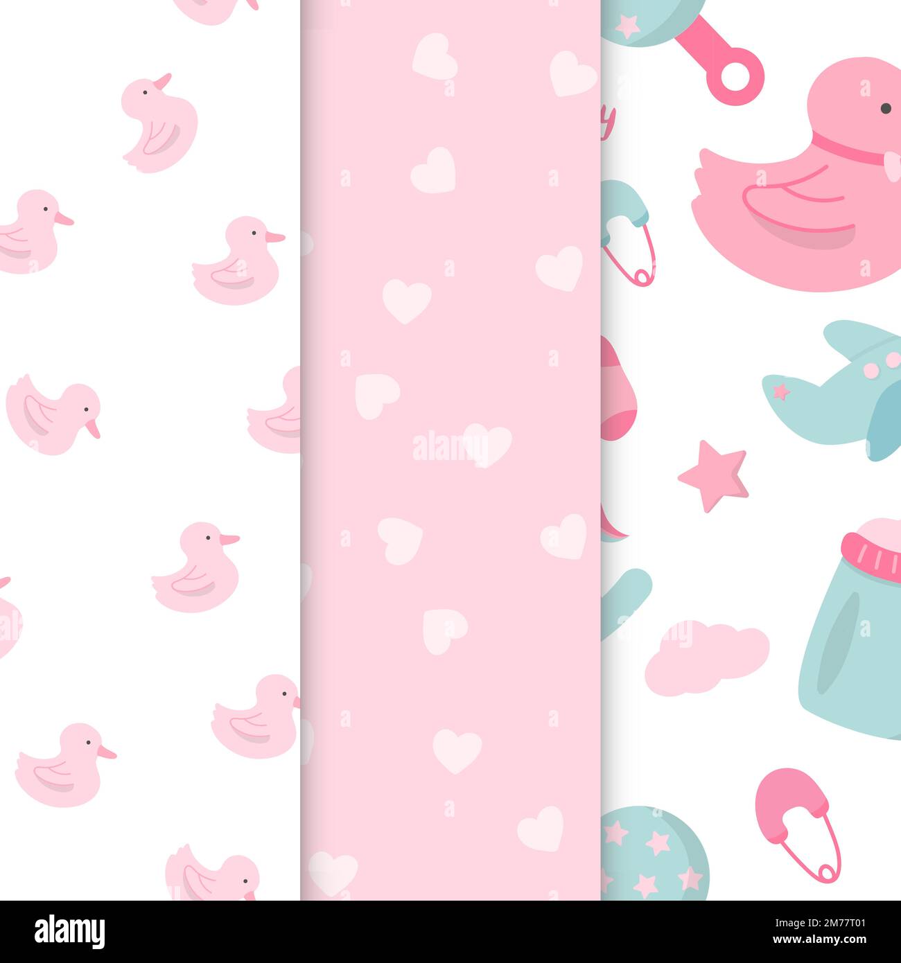 Seamless pink duck pattern Stock Vector Images - Alamy