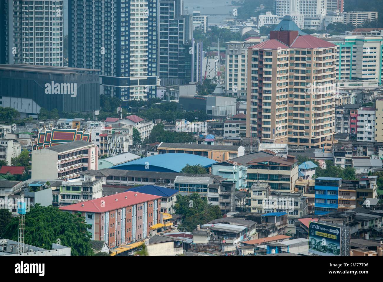 The City View of Si Racha in the Province of Chonburi in Thailand ...
