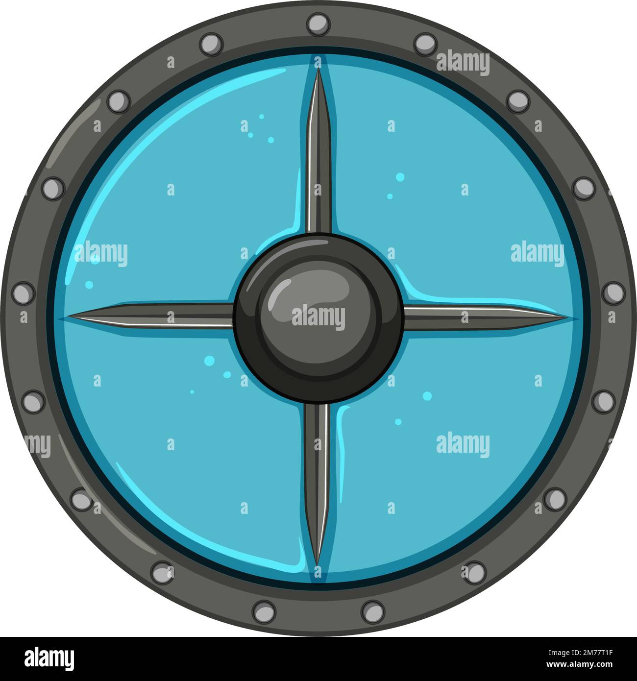 aged medieval shield cartoon vector illustration Stock Vector Image ...