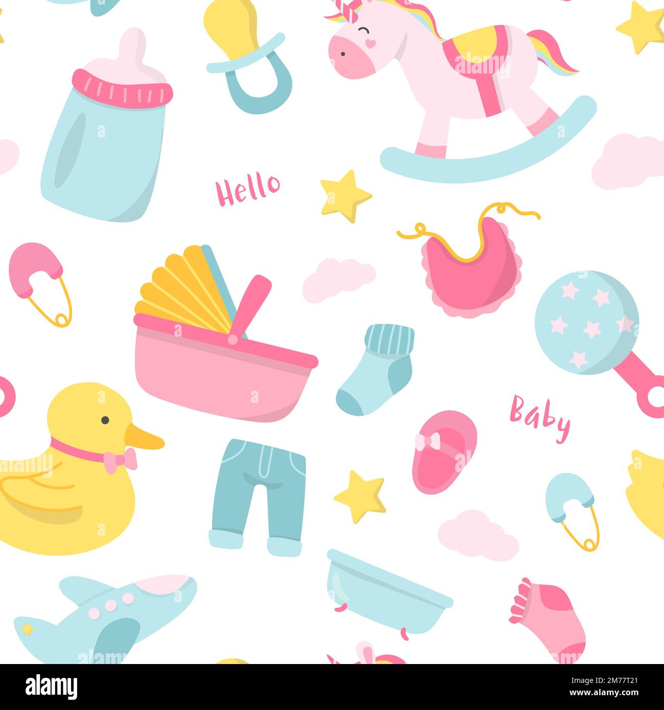 Set of cute baby shower vectors Stock Vector Image & Art - Alamy