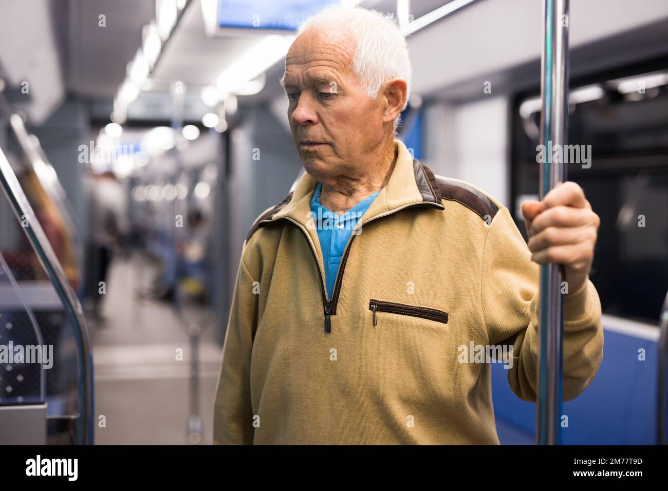 Adult man traveling in metro hi-res stock photography and images - Alamy