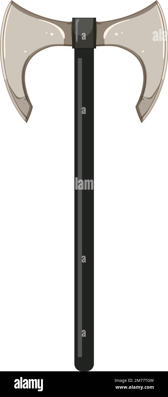 battle medieval weapon cartoon vector illustration Stock Vector Image ...