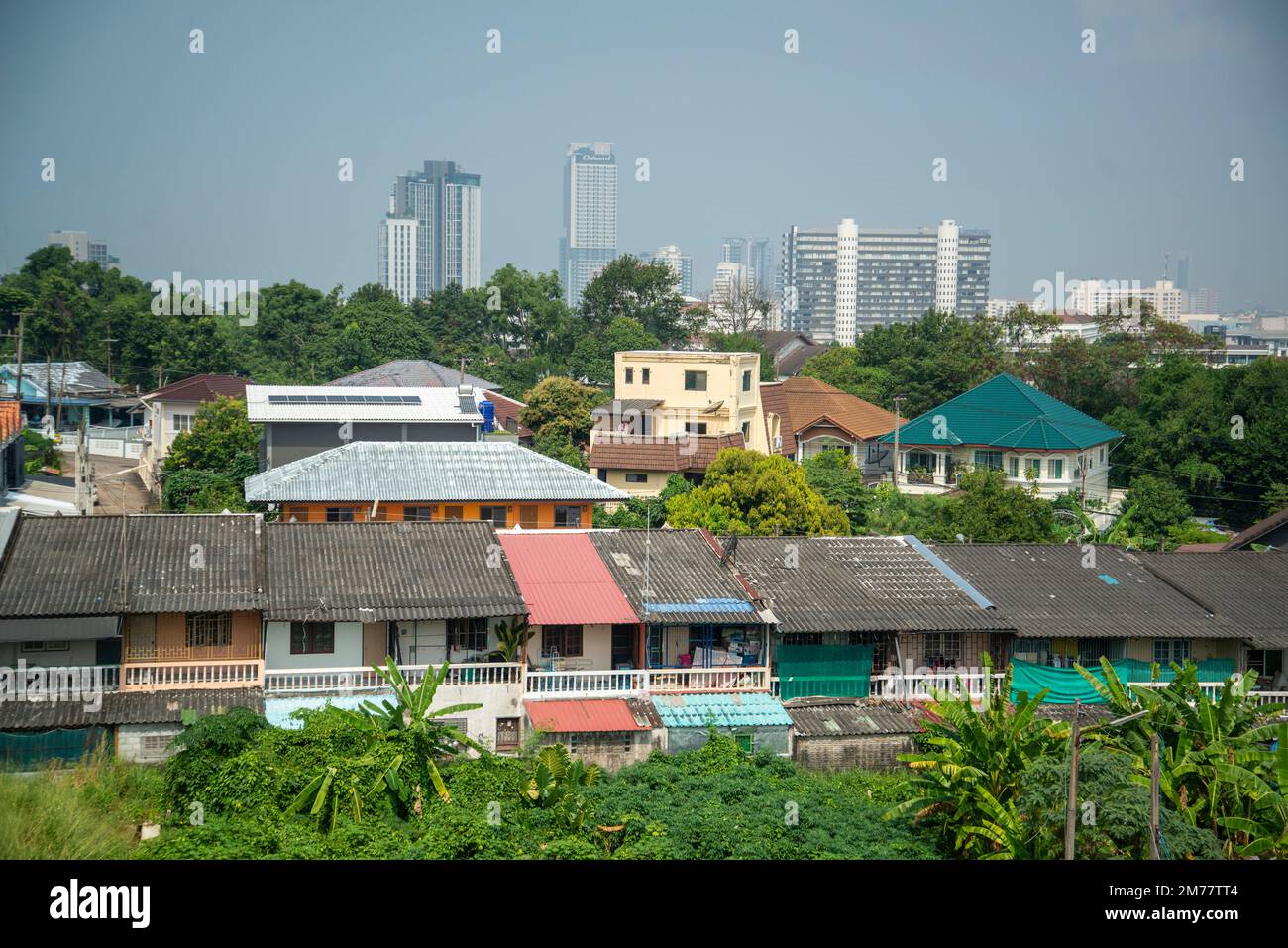 a view and skyline of the City of Si Racha in the Province of Chonburi ...
