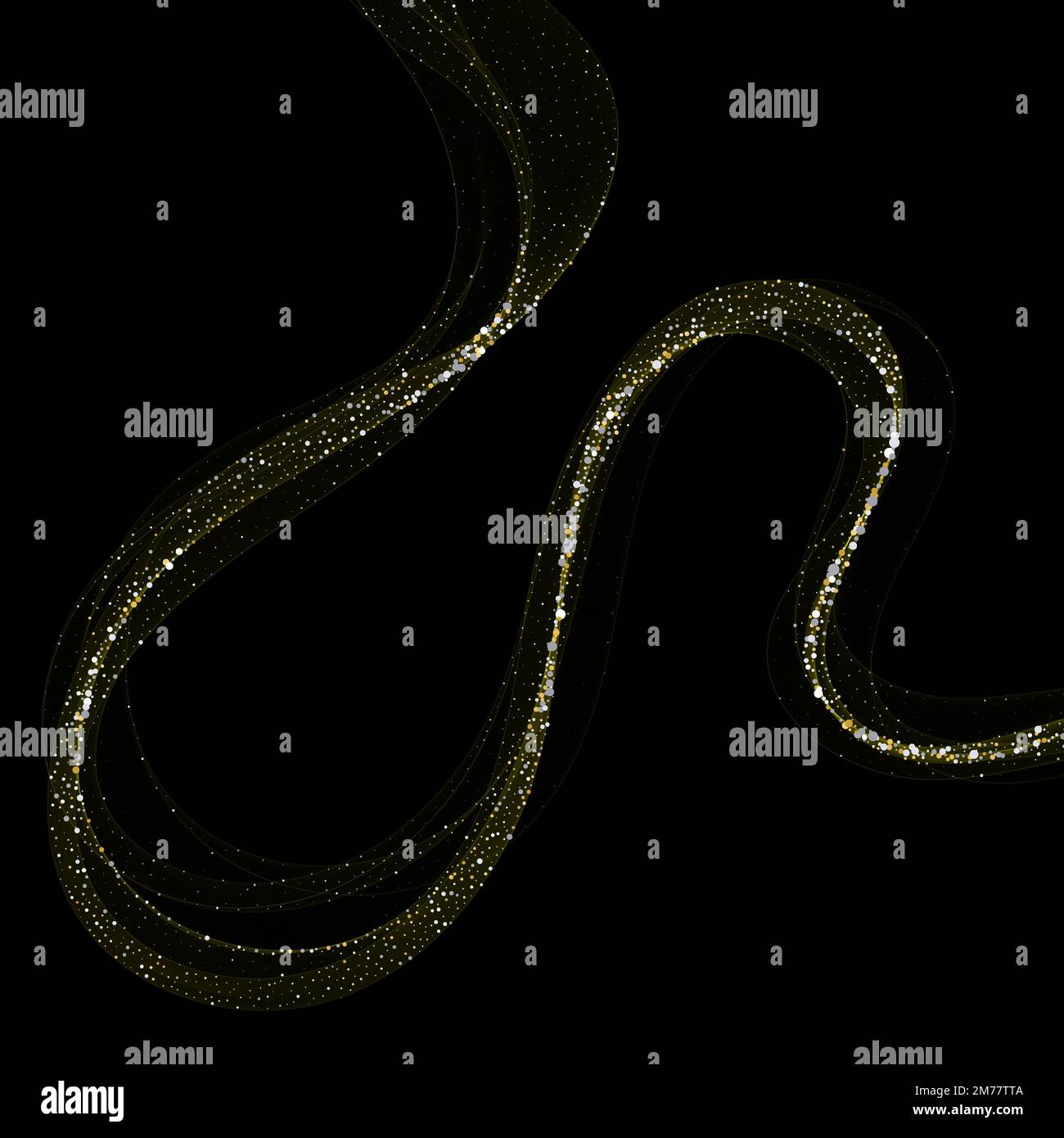 Abstract golden wave with glitter particles. Design element Stock Photo ...
