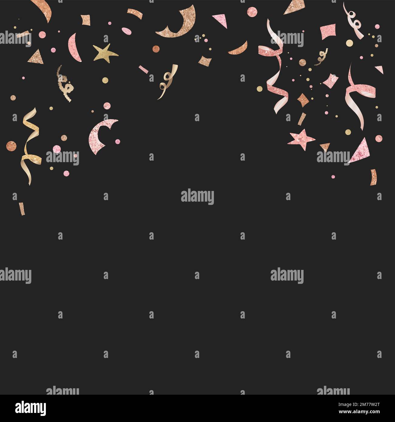 Confetti with black background vector Stock Vector Image & Art - Alamy