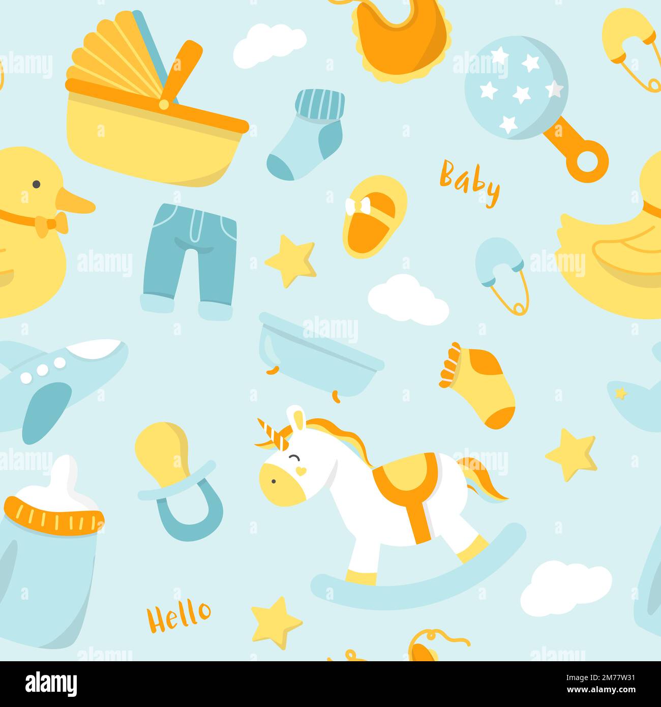 Set of cute baby shower vectors Stock Vector Image & Art - Alamy