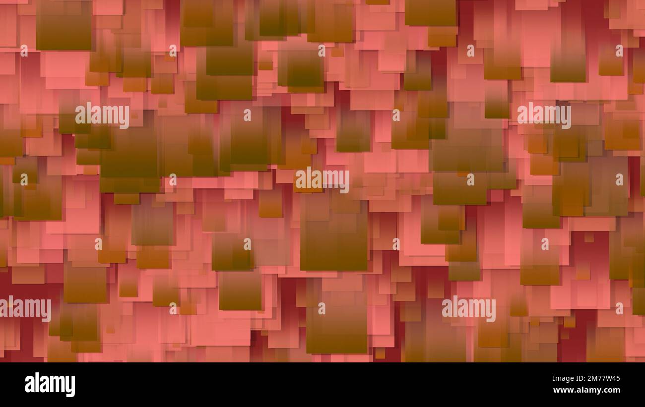 3D rendering of an array of square stickers. Stickers of different ...