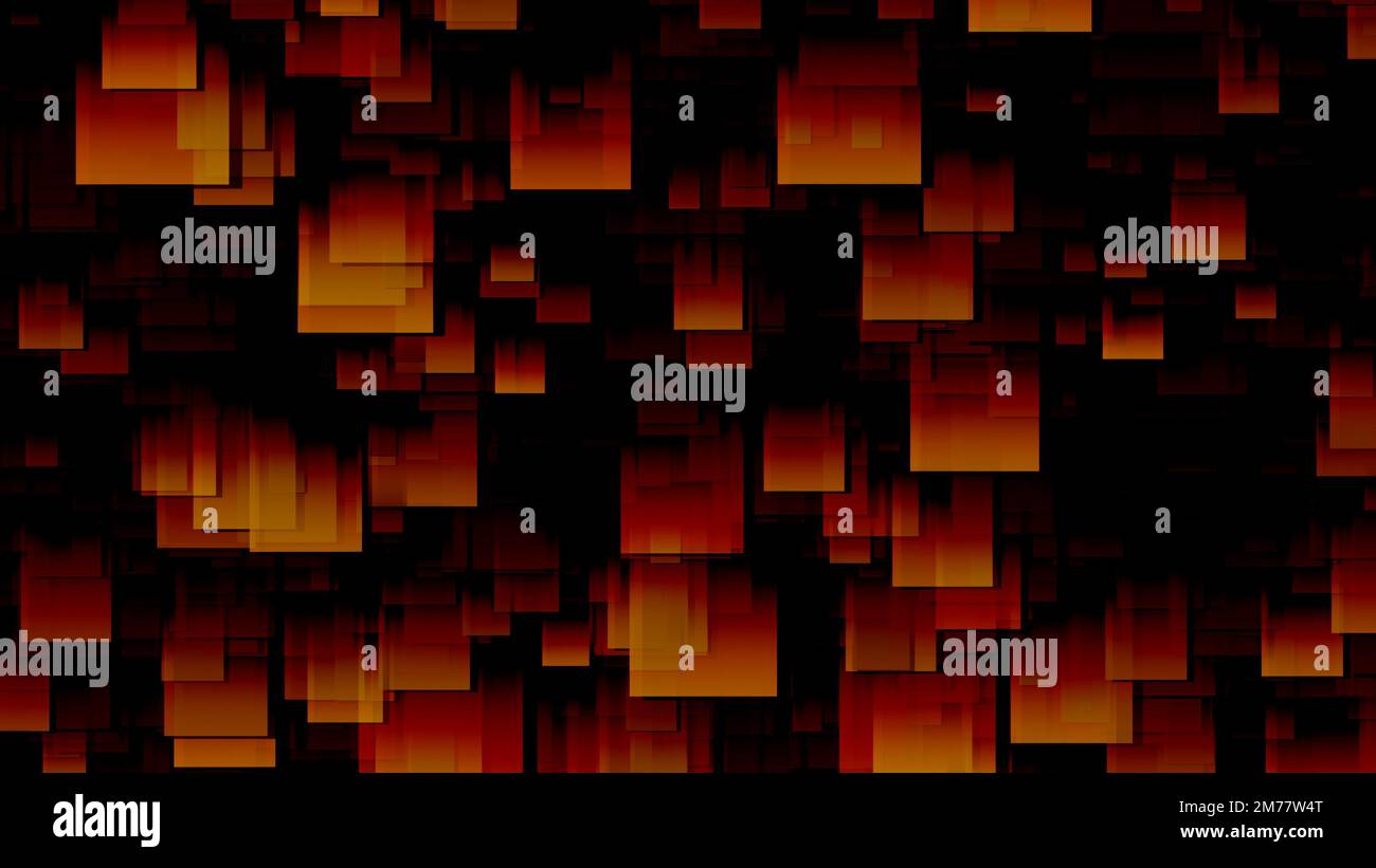 3D rendering of an array of square stickers. Stickers of different ...