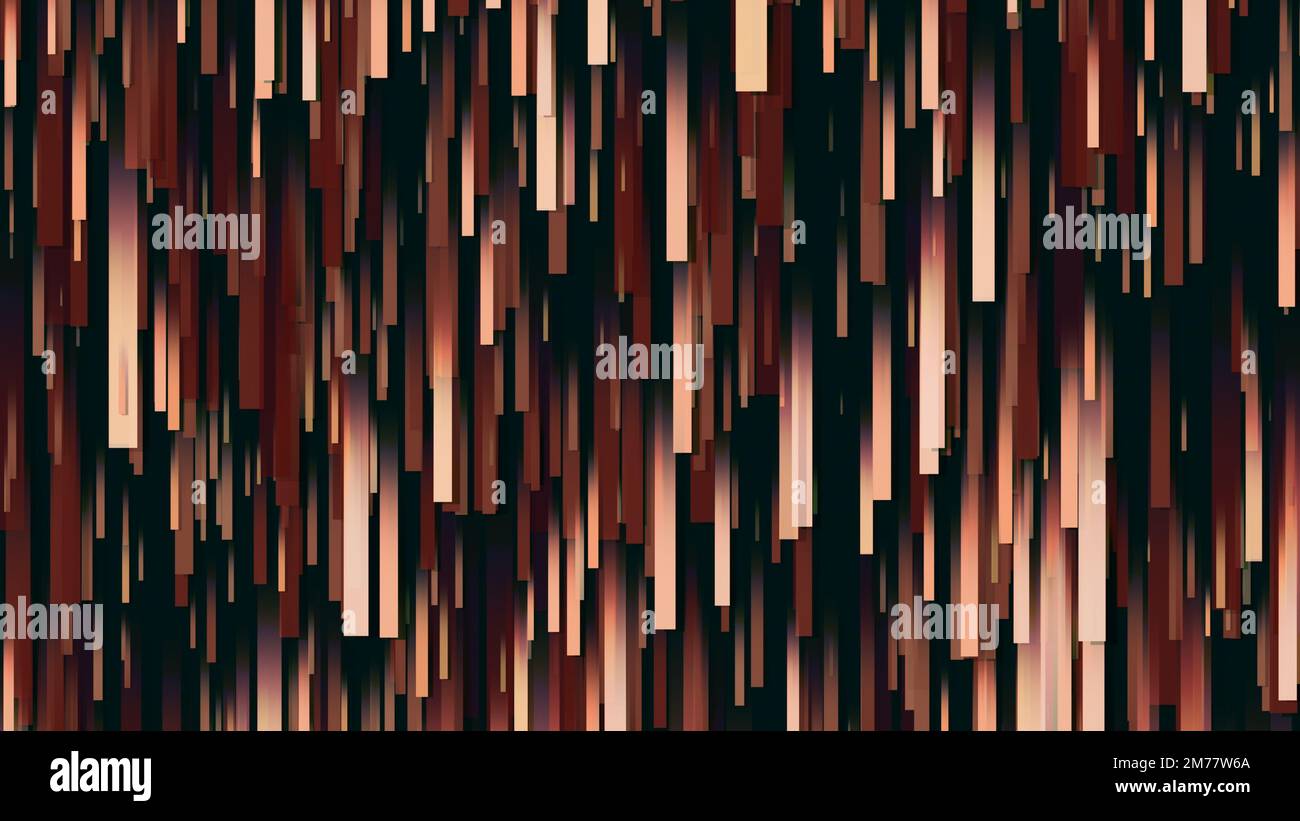 3D rendering of an array of stripes. Stripes of different sizes in ...