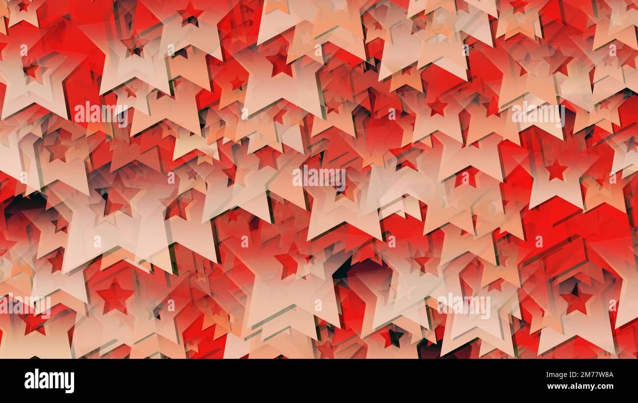 3d Rendering Of An Array Of Star Shapes Stars Of Different Sizes In Space Bright Composition