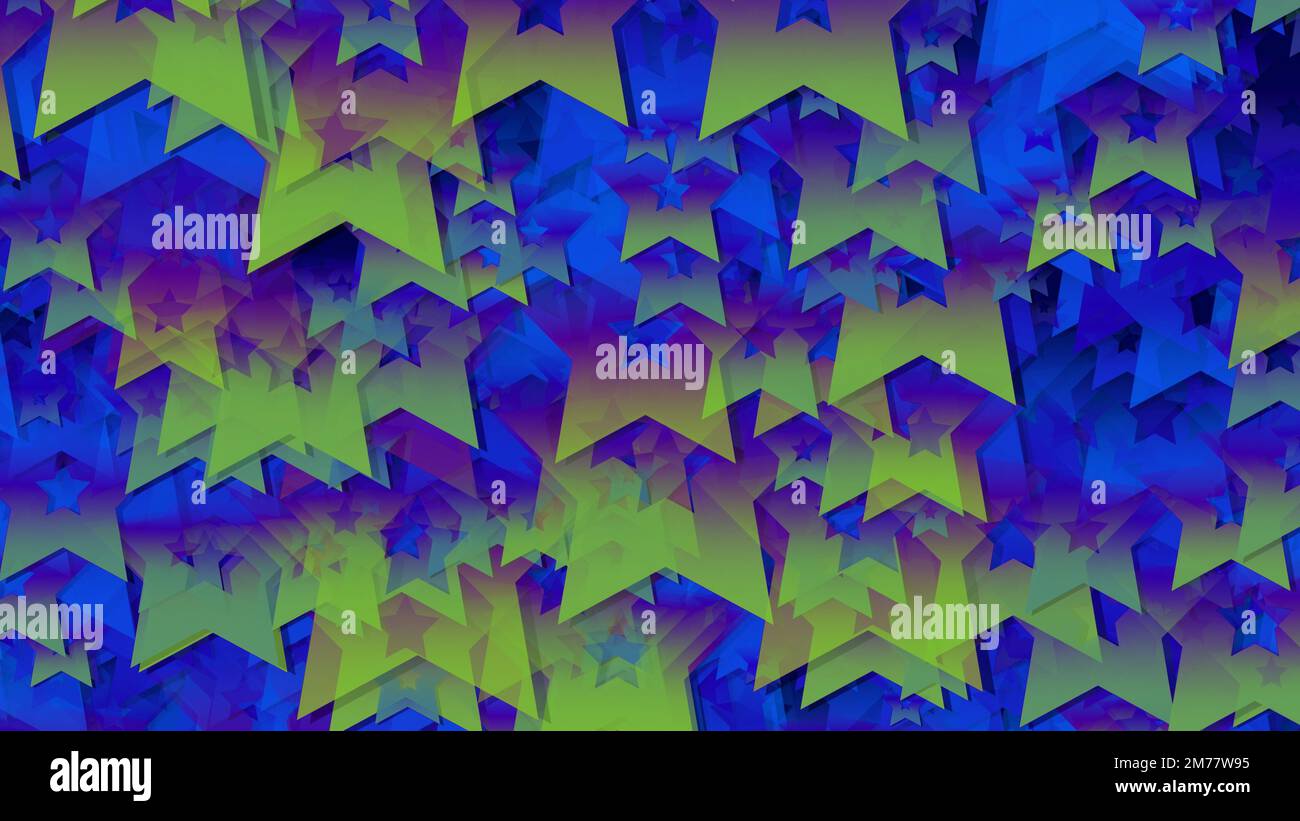 3d Rendering Of An Array Of Star Shapes Stars Of Different Sizes In Space Bright Composition